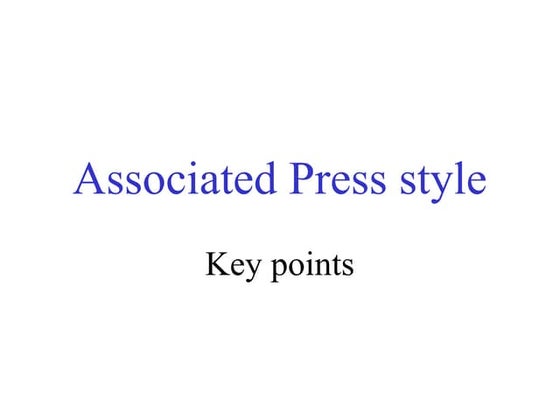 Ap style presentation | PPT | Politics