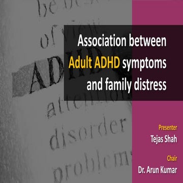 Association Between Adult ADHD Symptoms and Family Distress | PPT