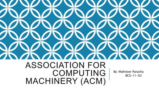 What is ACM? | PPTX