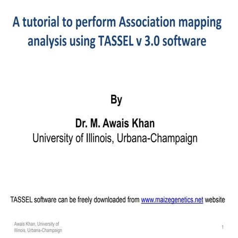 Introduction to association mapping and tutorial using tassel | PPTX