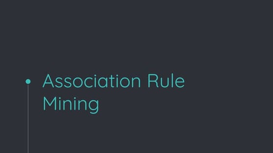 Association Rule mining | PPT