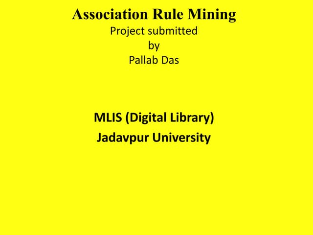 Association Rule Mining Ppt