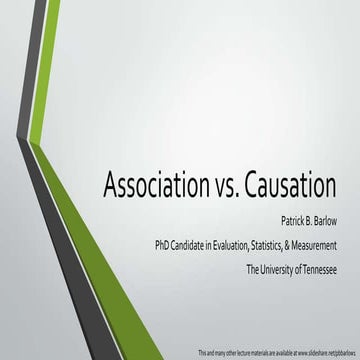 Brief Look at Association vs causation | PPTX