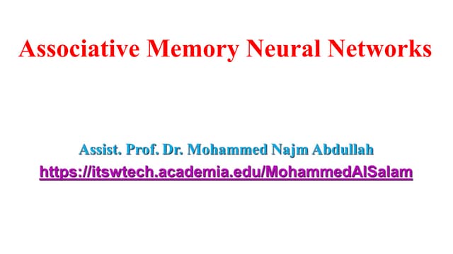 PPT 3.1.4 Associative Memory Network.pptx