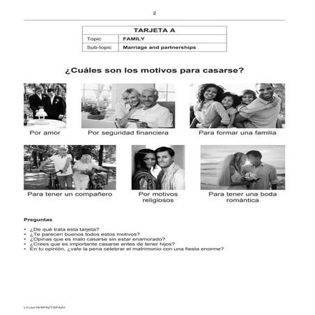 AS speaking - Stimulus cards / Tarjetas de conversación (Spanish ...