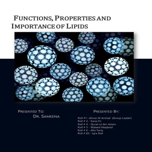 LIPIDS | DOCX | Chemistry | Science
