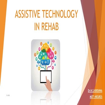 Assistive Technology-Role of Occupational therapy | PPTX