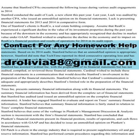 Assume that Stanford CPAs encountered the following issues during va.pdf