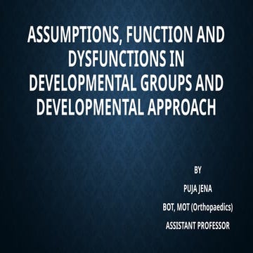 ASSUMPTIONS, FUNCTION AND DYSFUNCTIONS IN DEVELOPMENTAL GROUPS.pptx