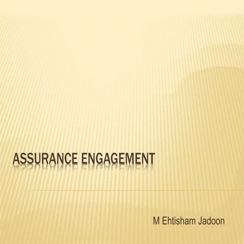 Assurance engagement | PPTX