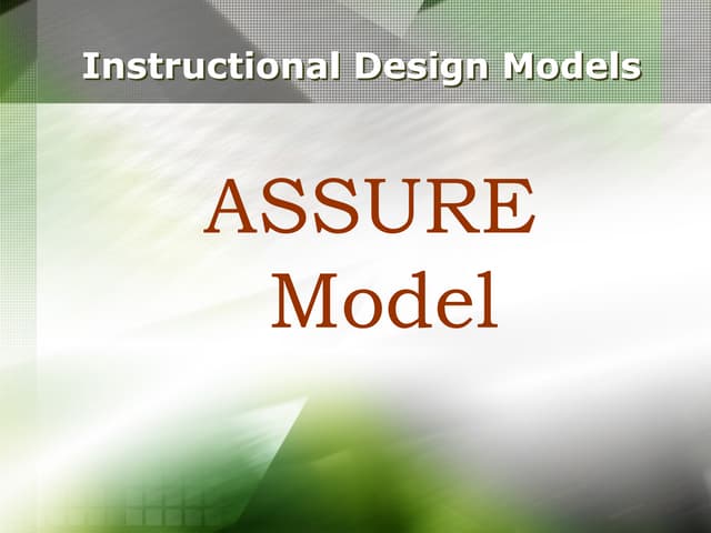 Chapter 3 ASSURE Model | PPTX
