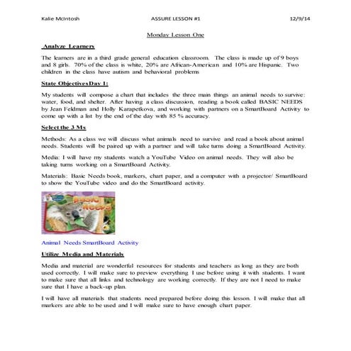 CI 350 - Powerpoint Unit Plan Assignment | PPTX