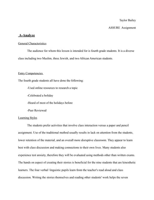 Powerpoint Assignment Example | PPT