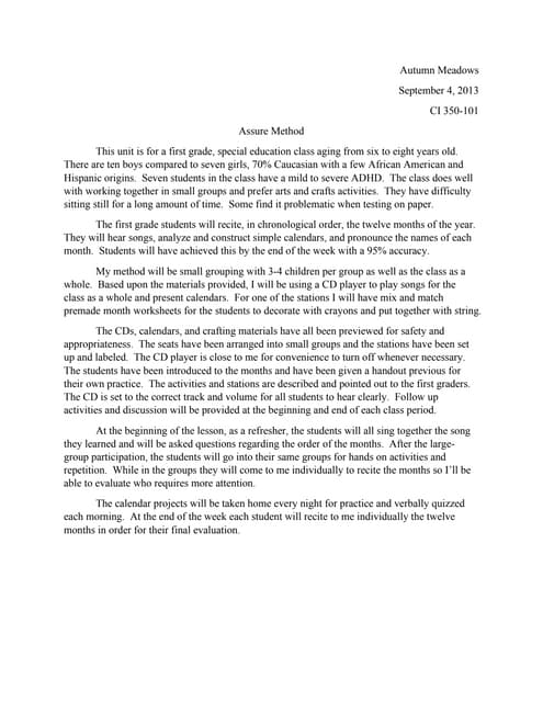 Assure method original draft | PDF