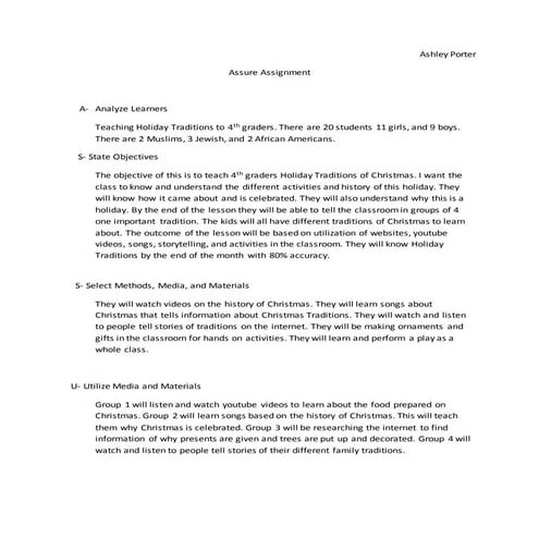 ASSURE Lesson Plan | DOCX