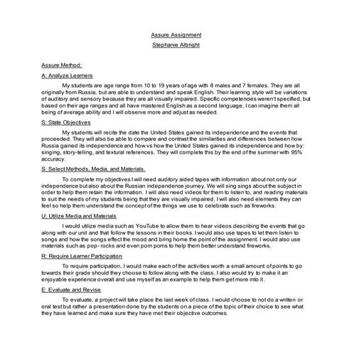 Assure assignment | PDF