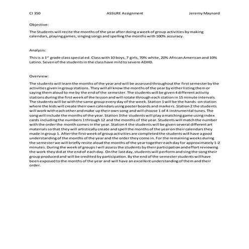 Assure assignment | PDF