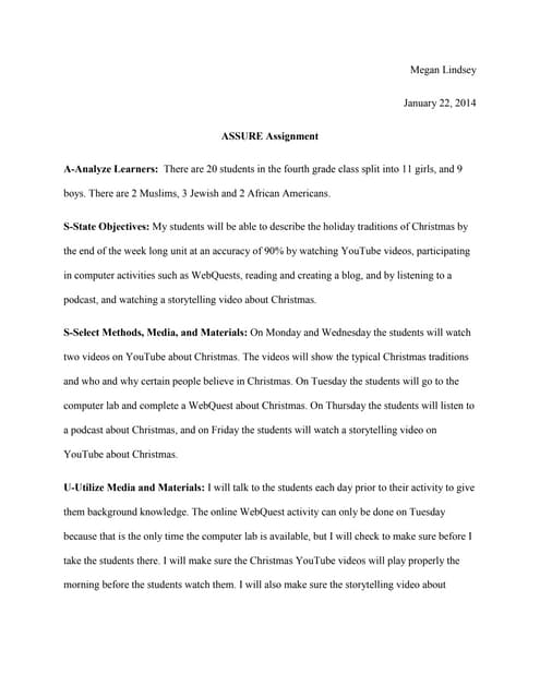 Assure assignment Wednesday | PDF