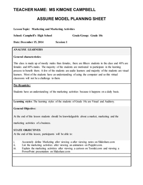 Multimedia Lesson Plan | DOCX