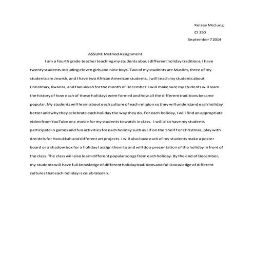 Assure method | DOCX