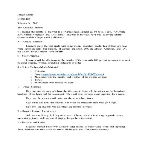 Assure method | DOCX