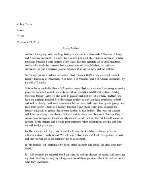 Assure assignment | PDF