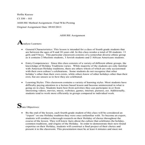 Webquest assignment revised | DOCX