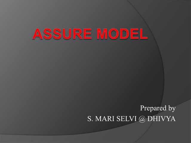 Assure Model Ict In Teaching Pptx