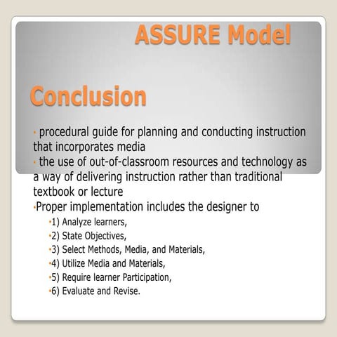 Assure model closing summary | PPT