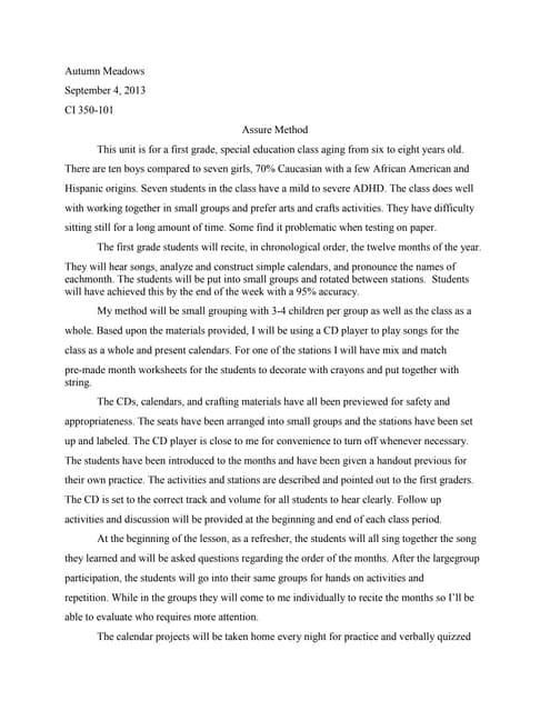 Assure method original draft | PDF