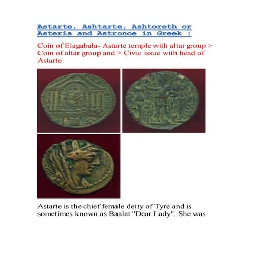 Astarte, ashtarte, ashtoreth or asteria and astronoe in greek .. | DOCX