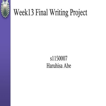 week13 final project 1 | PDF