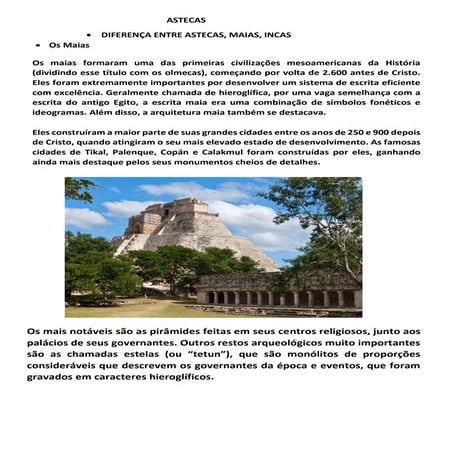 Arquitetura Da Civilizacao Asteca