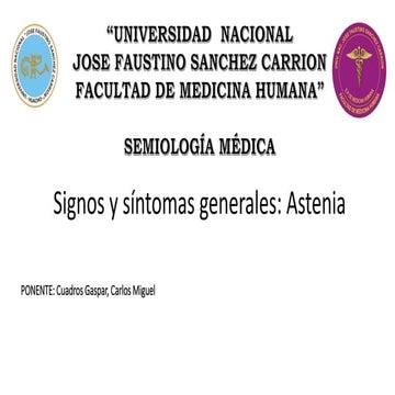Astenia y adinamia | PPTX