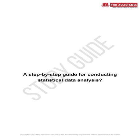 A step-by-step guide for conducting statistical data analysis | PDF