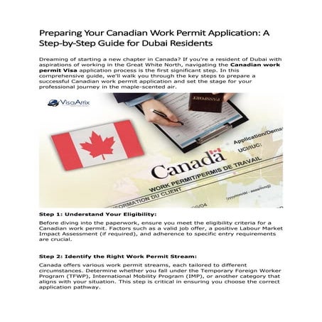 Preparing Your Canadian Work Permit Application: A Step-by-Step Guide ...