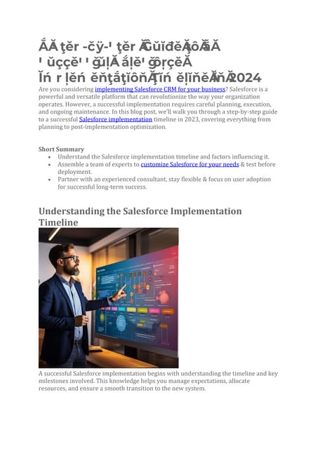 7 vital elements of salesforce implementation success | PDF