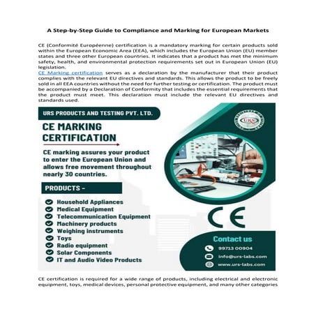 A Step-by-Step Guide to Compliance and Marking for European Markets.pdf