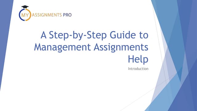 A Step By Step Guide To Management Assignments Helppdf