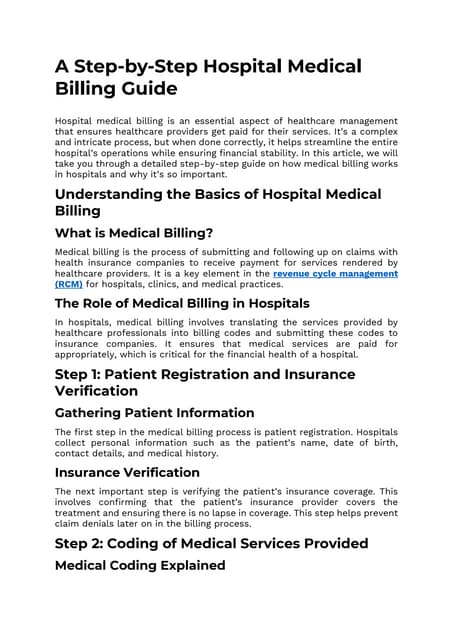 Medical Billing RCM Module | PPT