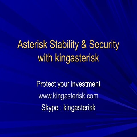 Asterisk security with kingasterisk | PPT