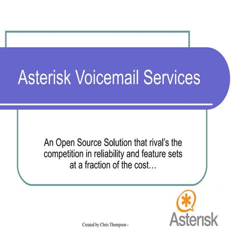 Asterisk Voicemail Services | PPT