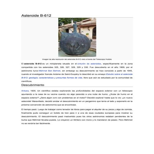 Asteroide b612 | DOCX