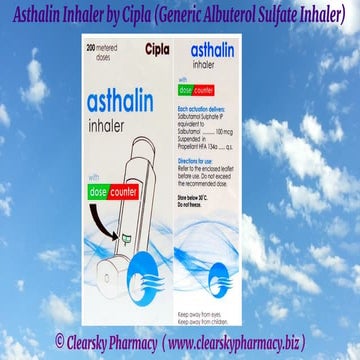 Asthalin Inhaler by Cipla (Generic Albuterol Sulfate Inhaler) | PDF