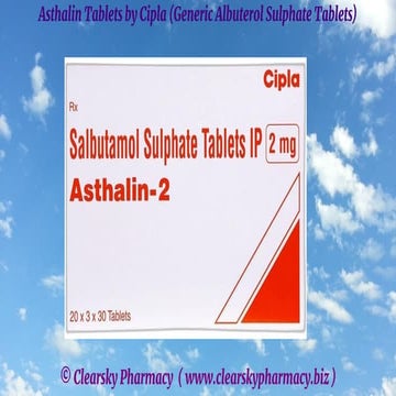 Asthalin Tablets by Cipla (Generic Albuterol Sulphate Tablets) | PDF ...