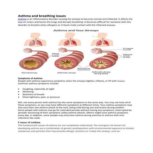 Asthma and breathing issues | PDF