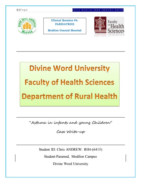 Asthma in paediatrics | DOCX