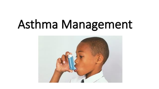 Acute exacerbation of asthma | PPTX