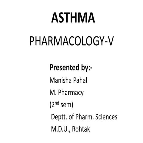 Asthma slideshare | PPTX
