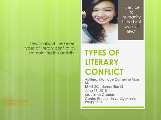 Types of Literary Conflict | PPT